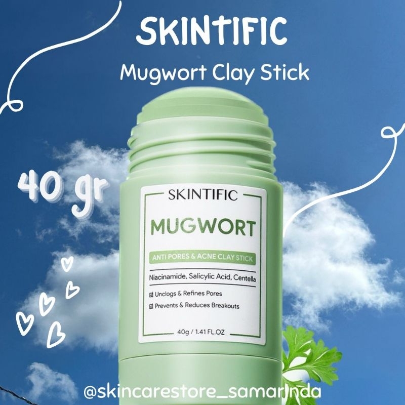 Jual SKINTIFIC Mugwort Masker Clay Stick 40g Anti Pores Anti Acne ...