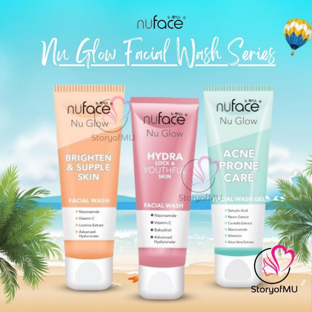 Jual NUFACE Nu Glow Facial Wash 80ml - Brighten&Supple Skin | Acne ...