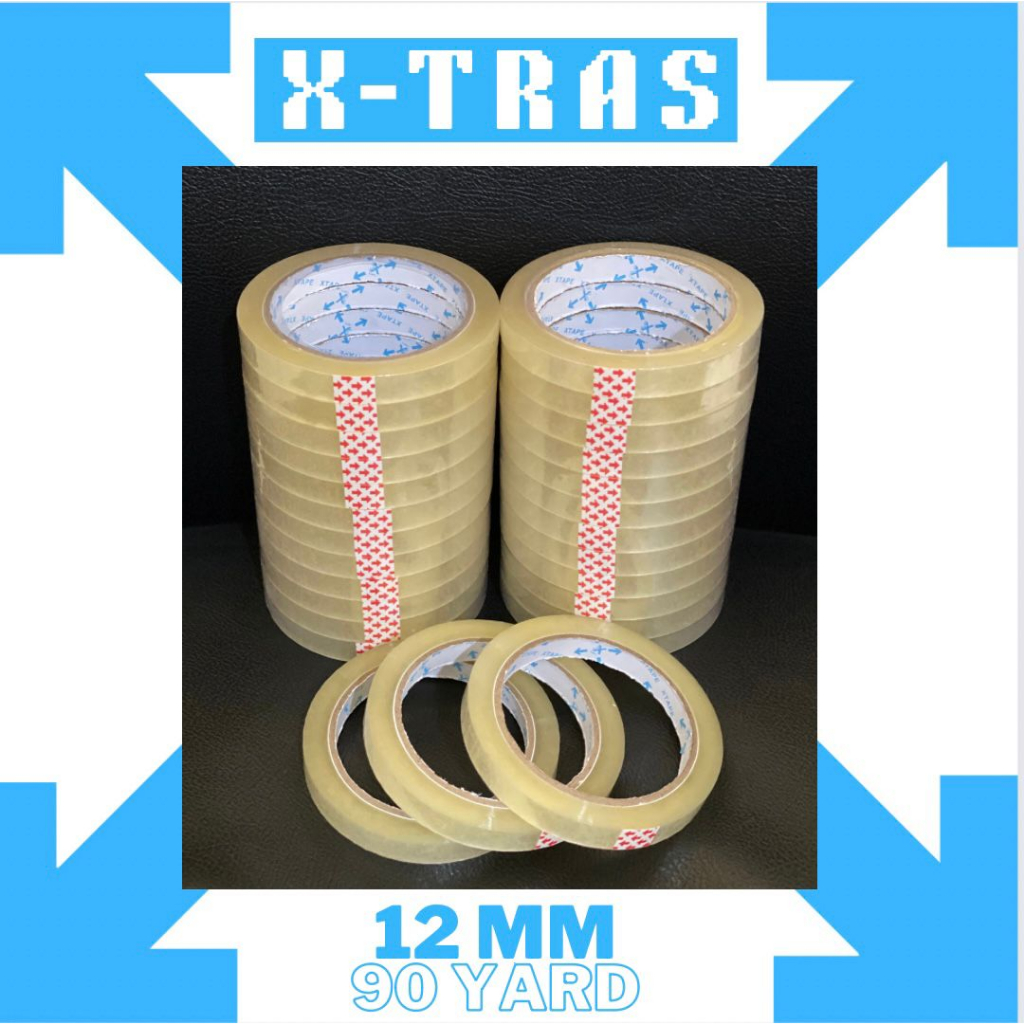Jual Selotip / Isolasi / Solatip / Lakban Bening 12mm X-Tras | Shopee ...