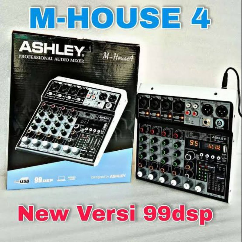Jual Mixer 4 Channel Ashley M-House4 MHouse4 USB PHANTOM REVERB MHOUSE 4 ORIGINAL | Shopee Indonesia