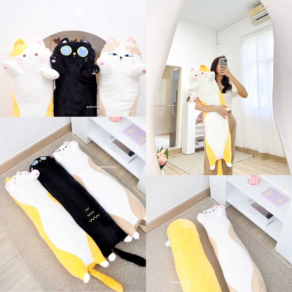 Jual BALMUTLUCU | Boneka Guling Neko Cat | Boneka Guling Jumbo Karakter ...