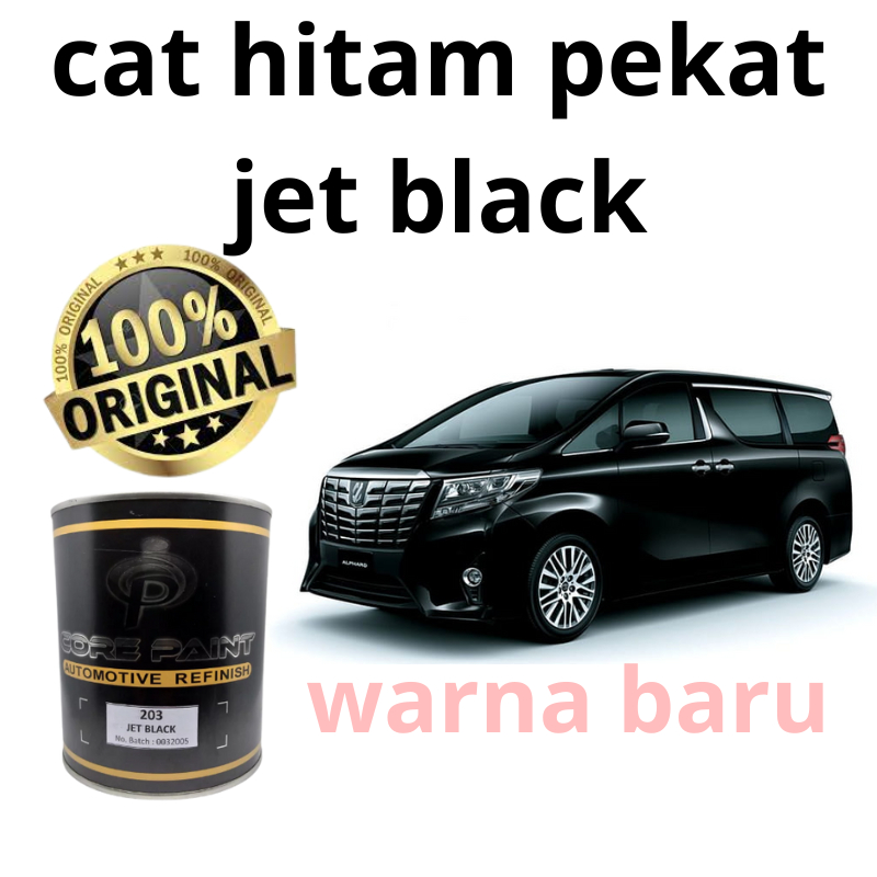 Jual cat hitam jet black PU/hitam pekat core paint 203 1kg | Shopee ...