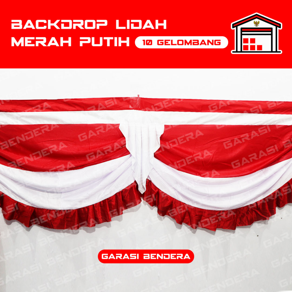 Jual Bendera Background Panggung Indonesia Bendera Panjang Istana Merah ...