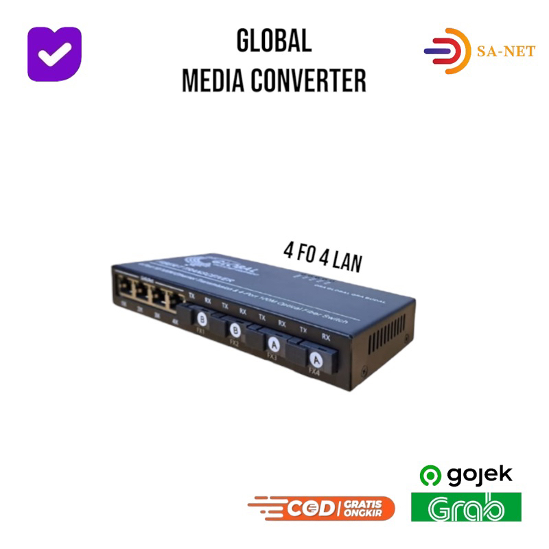 Jual Media Converter Global (1 FO 1 LAN | 2 FO 4 LAN | 3 FO 2 LAN | 4 FO 4 LAN | 6 FO 2 LAN ...