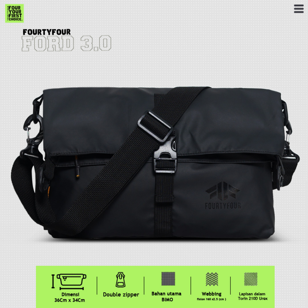 Jual FOURTYFOUR Ford Tas Selempang Pria - Tas Premium | Shopee Indonesia