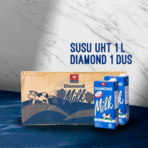 Jual ( 1 dus ) Susu Diamond UHT ( 12 pcs x 1 kg ) 1 Liter L Full Cream ...