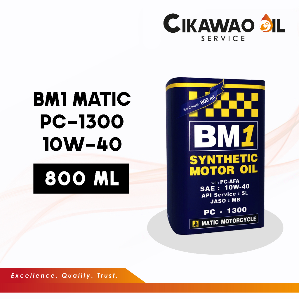 Jual Oli Motor BM1 PC 1300 Matic 10W-40 0.8L | Shopee Indonesia