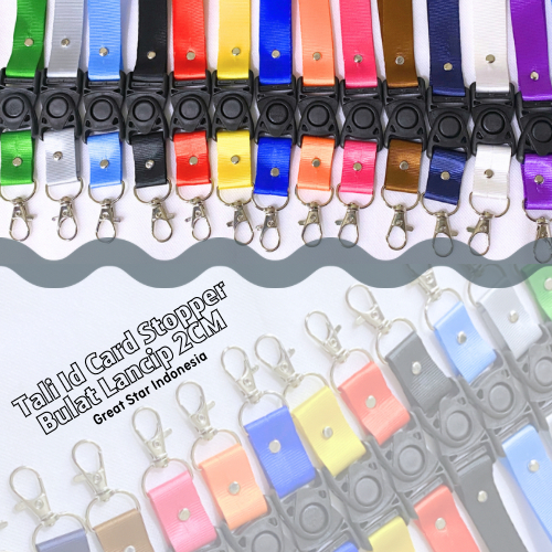 Jual Tali id card lanyard Stopper lancip 2 CM I Gantungan ID Card ...