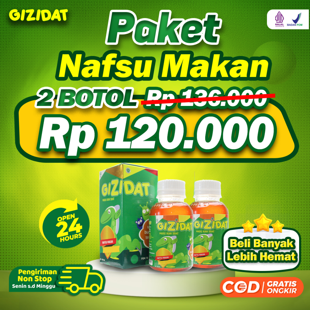 Jual Paket 2 Botol Gizidat - Madu Gizidat Original Nutrisi Ekstrak Ikan ... Jual Paket 2 Botol Gizidat - Madu Gizidat Original Nutrisi Ekstrak Ikan ...