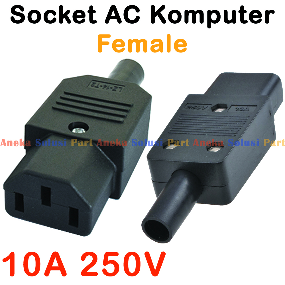 Jual Socket AC FEMALE Komputer PC CPU Colokkan Jack Betina Power 10A ...