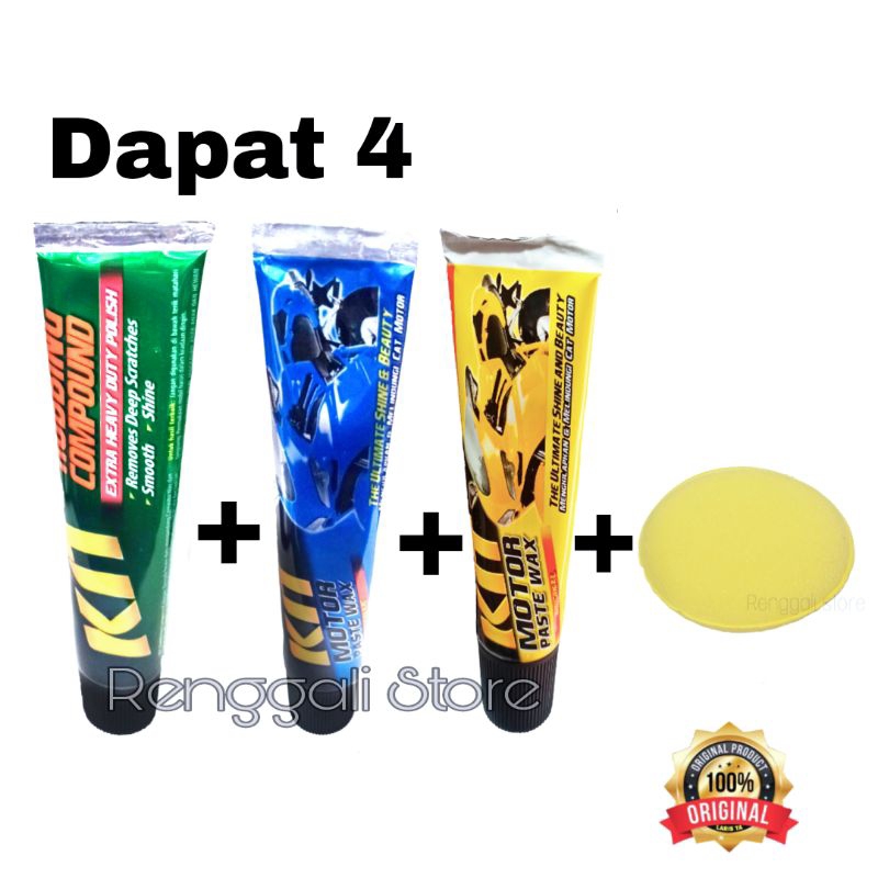 Jual Paket Kit Rubing Compound 60g-kit paste Wax Metalic 60g-Kit paste ...