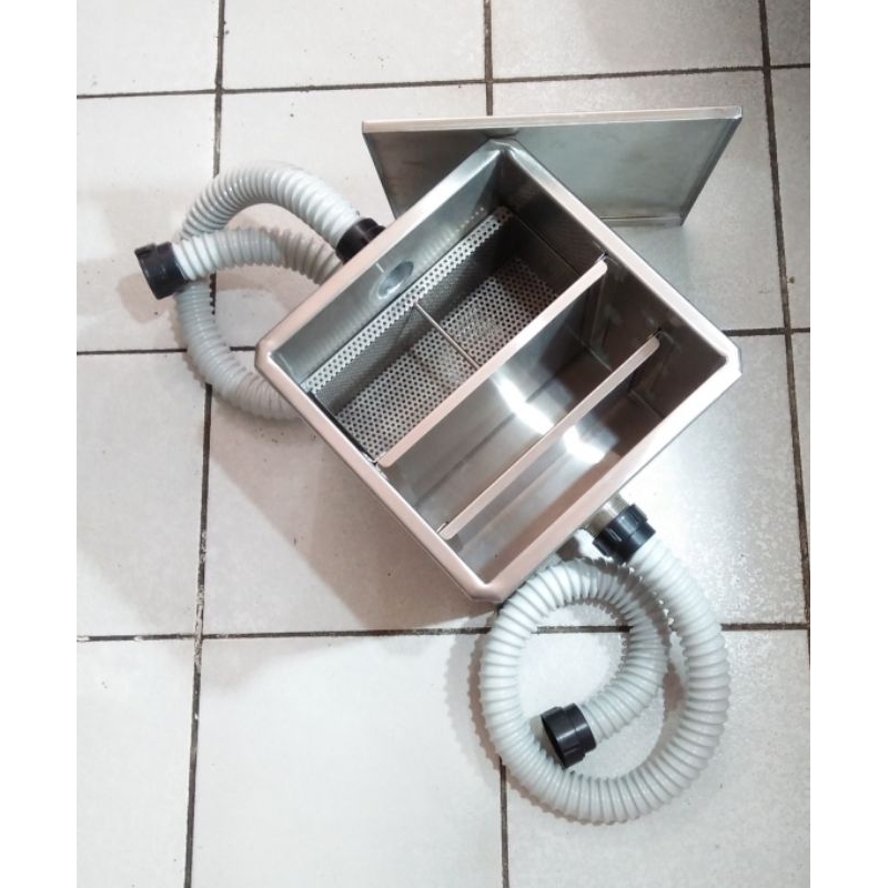 Jual Paket Grease Trap Stainless Steel 30 30 25 Set Selang Pembuangan ...