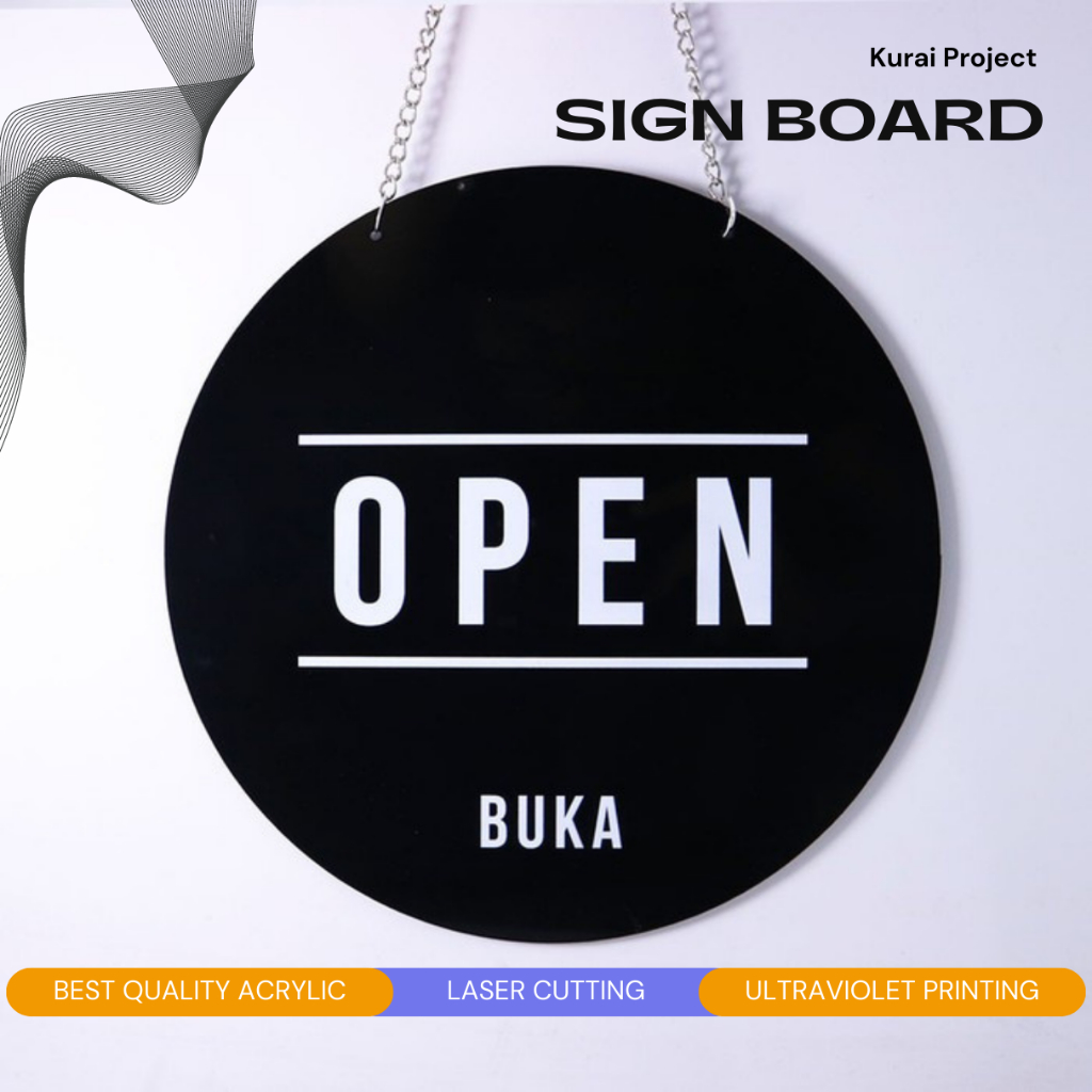 Jual Akrilik Open Close / Acrylic Sign Open Closed Papan Akrilik Buka ...