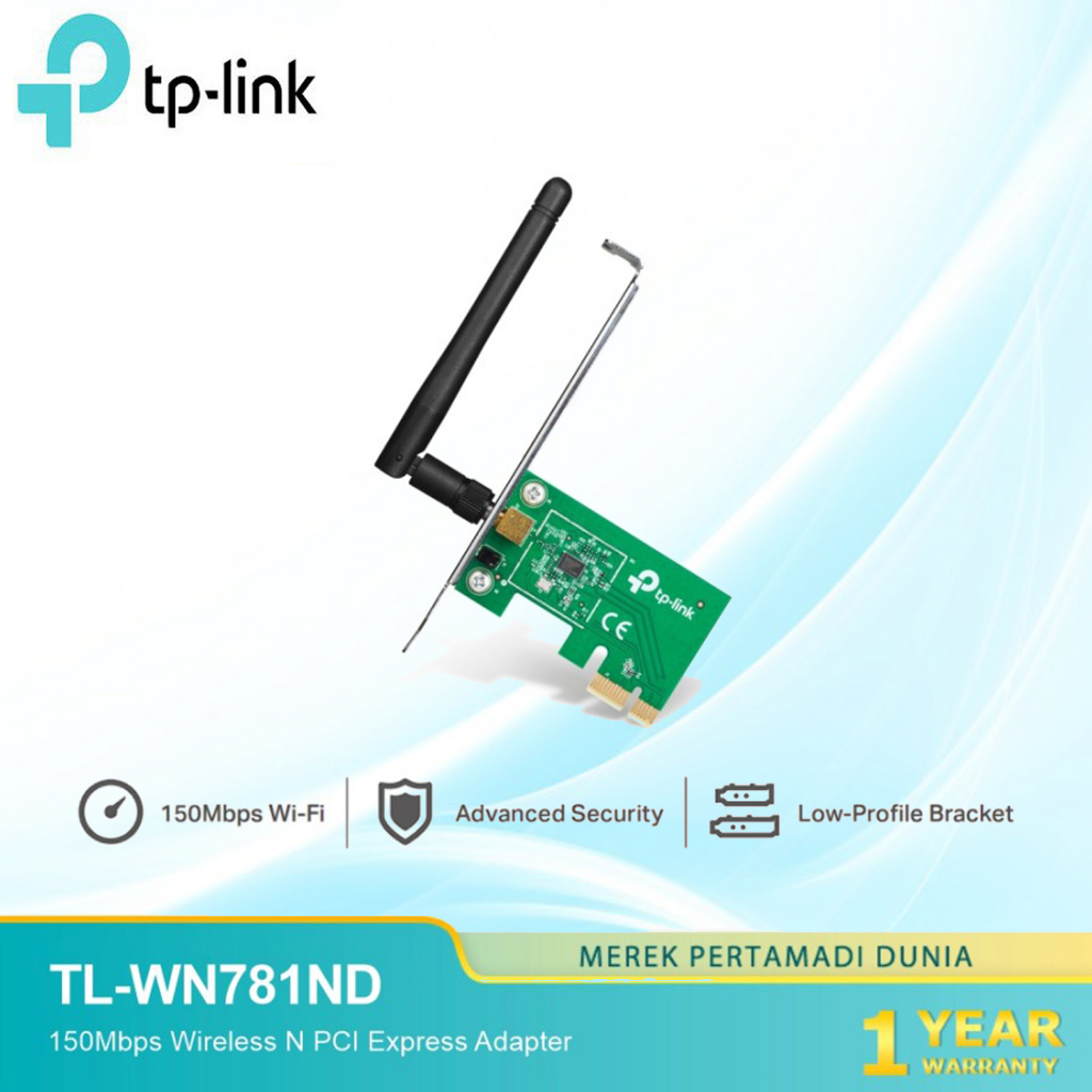 Jual TP-LINK TL-WN781ND 150Mbps Wireless N PCI Express Adapter | Shopee ...