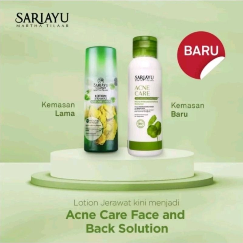 Jual SARIAYU ACNE CARE FACE AND BACK SOLUTION ACNE LOTION JERAWAT 95 ML ...