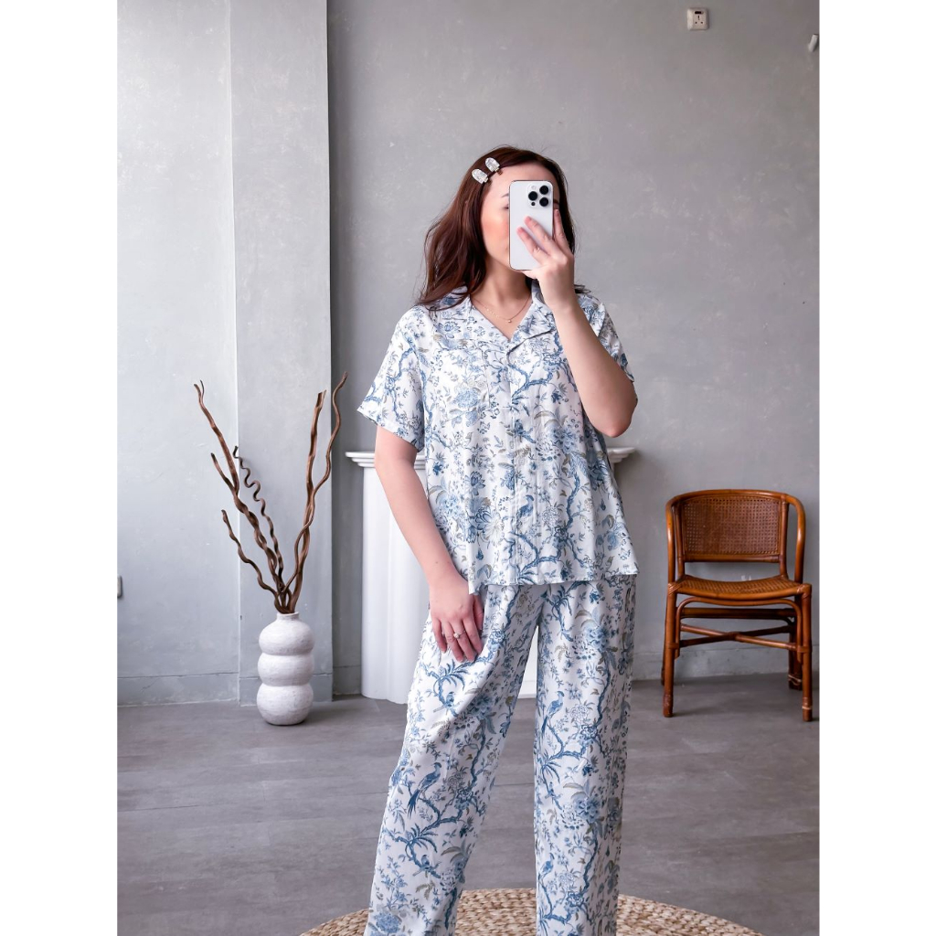 Jual RUFEN - One Set Baju Tidur Wanita Bahan Rayon Motif Terkini ...