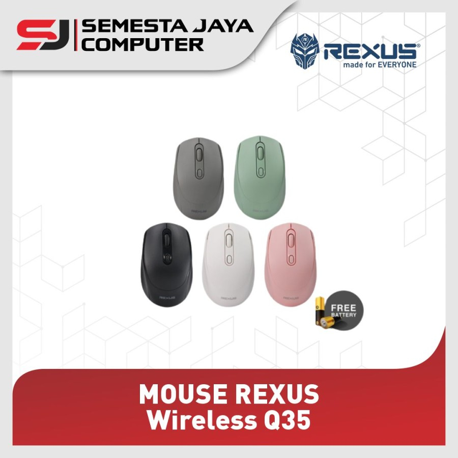 Jual Rexus Q35 Mouse Wireless Office Silent Click | Shopee Indonesia