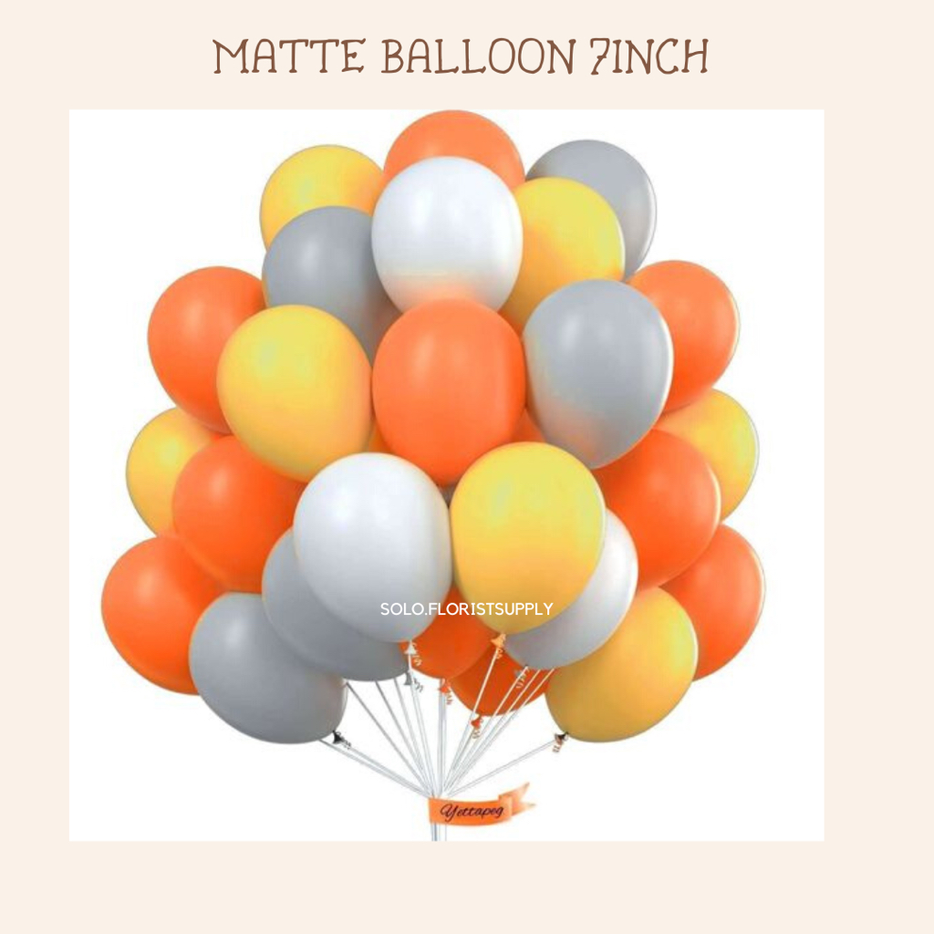 Jual 200PCS BALON LATEX MATTE PASTEL 7INCH PACK ISI 200Pcs / Balon Per ...