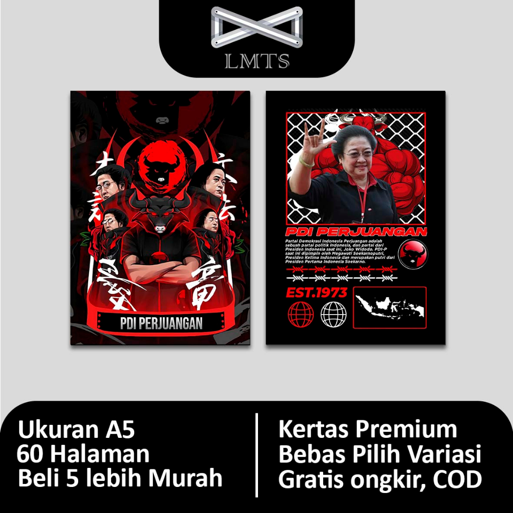 Jual [Grosir] Buku Tulis PDI Perjuangan A5 | Shopee Indonesia