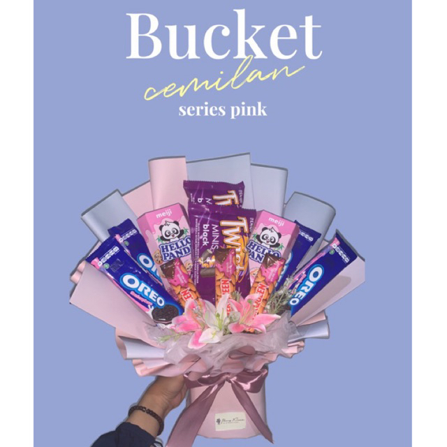 Jual Bucket Snack Buket Makanan Cemilan Pink, Biru, Ungu Bucket Untuk ...