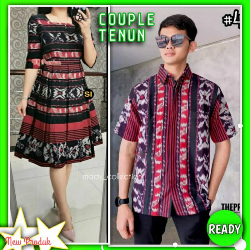 Jual Couple tenun etnik wanita jepara Baju set couple tenun jepara warna merah | Shopee Indonesia