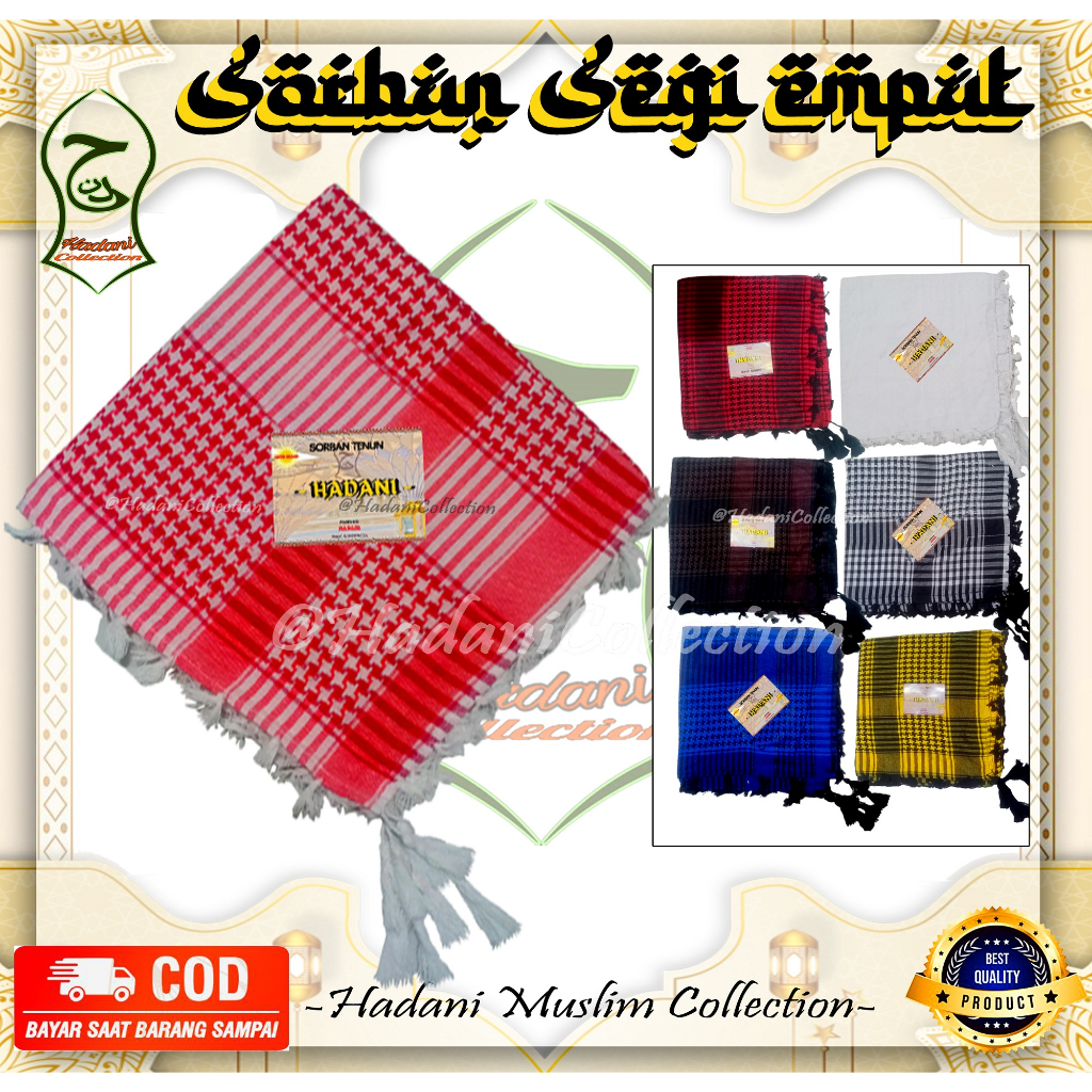 Jual Sorban Hadani / Sorban Segi empat / sorban muslim / sorban arab ...