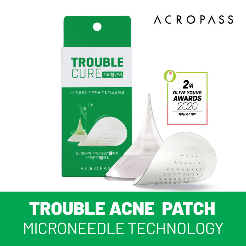 Jual ACROPASS Trouble Cure Acne Patch (skin cleanser 6ea + trouble cure 6 patches) | Shopee ...