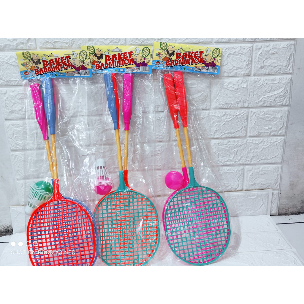 Jual Mainan Anak Set Raket Badminton Karakter Edukatif Anak Bulu ...