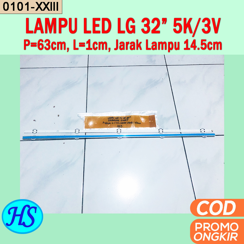 Jual Lampu Backlight BL LED TV LG 5 kancing 3V 63cm untuk 32 inch PCB alumunium | Shopee Indonesia