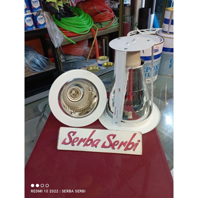 Jual {SARANG LAMPU DOWNLIGHT} Sarang fitting lampu downlight tempel ...