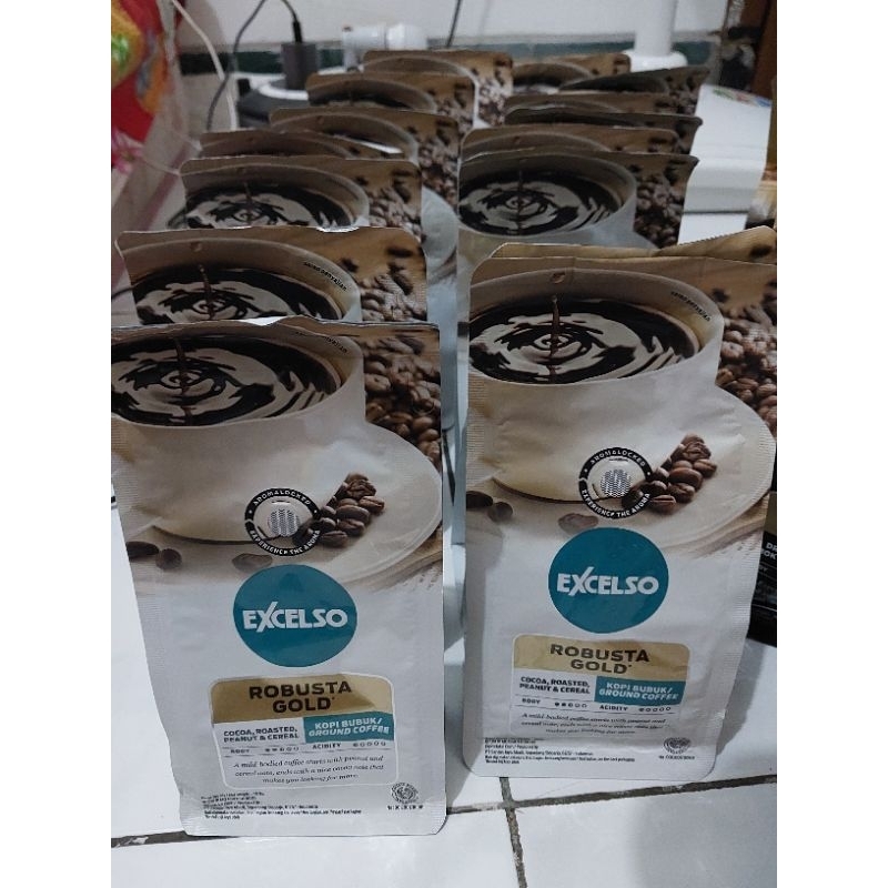 Jual Excelso Robusta Gold kopi bubuk original pouch 100gr | Shopee ...