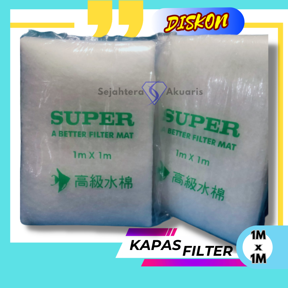 Jual Kapas filter Aquarium 1METER x 1 METER Filter Busa 1m x 1m ...