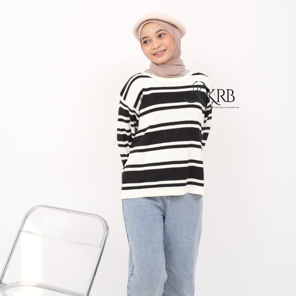 Jual KRB | Kila Crop | Rajut | Knitwear | Oversize | Sweater Rajut Wanita | | Shopee Indonesia