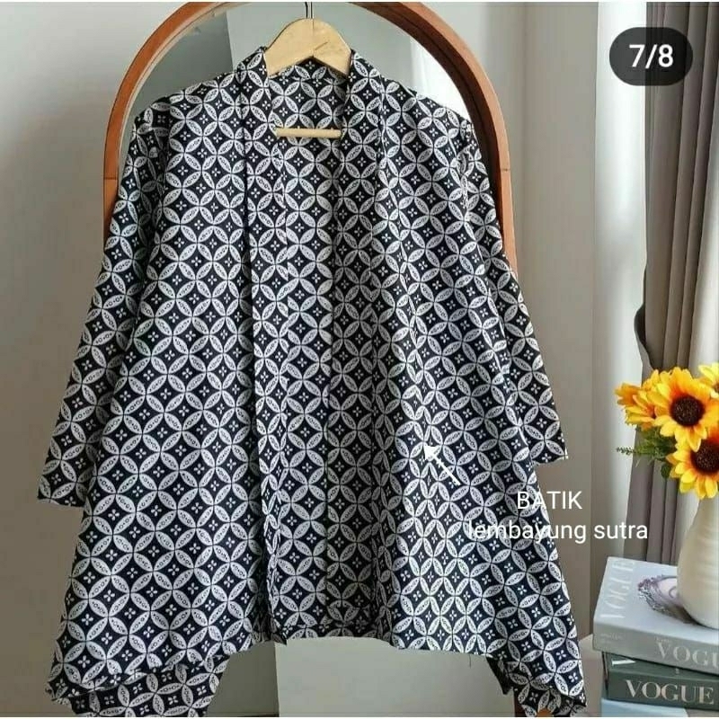 Jual blazer batik wanita outer modern kekinian | Shopee Indonesia