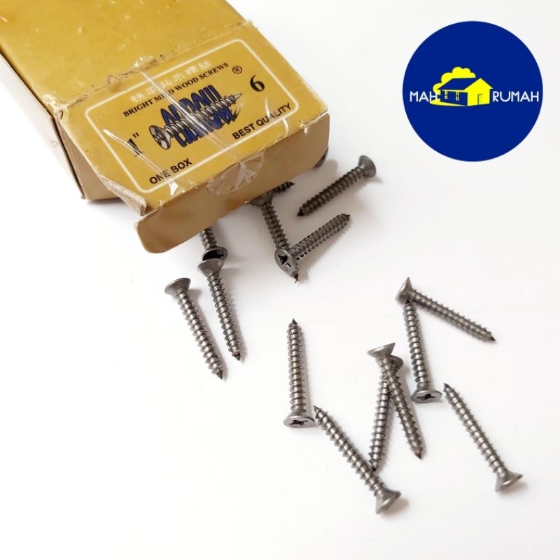 Jual @1ktk - SEKRUP KAYU PLUS (+) Skrup Paku Ulir - ARROW 1" 1 inch 1in ...