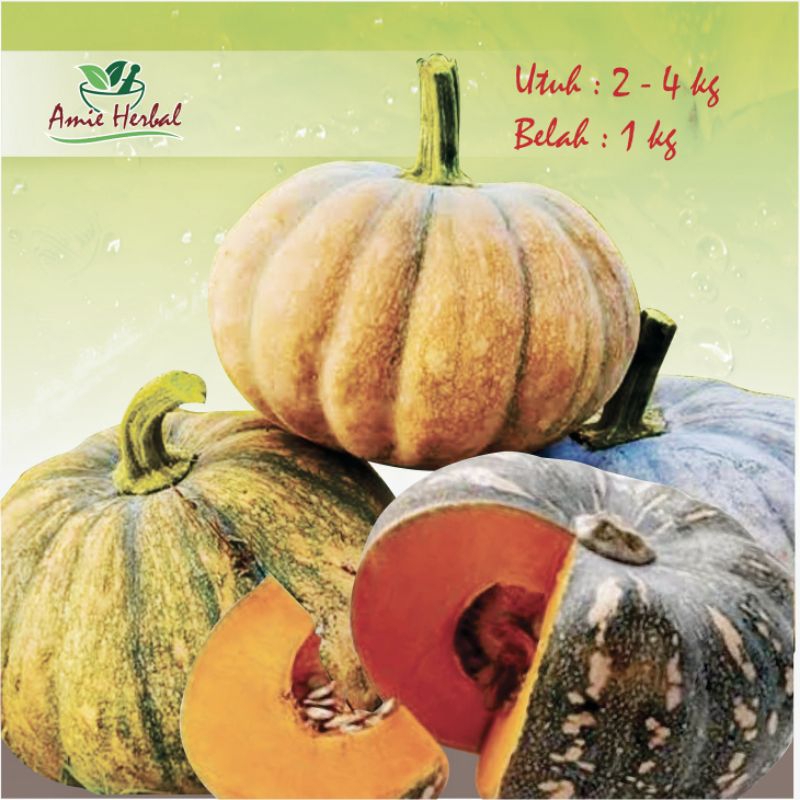 Jual labu kuning utuh/labu kuning belah/buah labu kuning/pumpkin. 1 kg ...