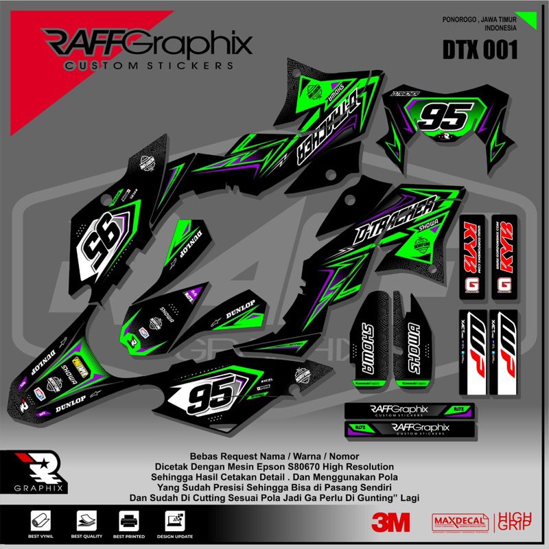 Jual DECAL STICKER MOTOR DTRACKER/KLX BF/ DECAL DTRACKER BEBAS CUSTOM ...