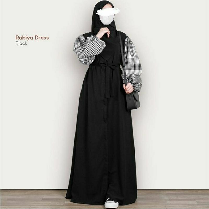 Jual Rabiya Dress//Gamis Remaja Cringkle Square//Gamis kekinian//Gamis ...