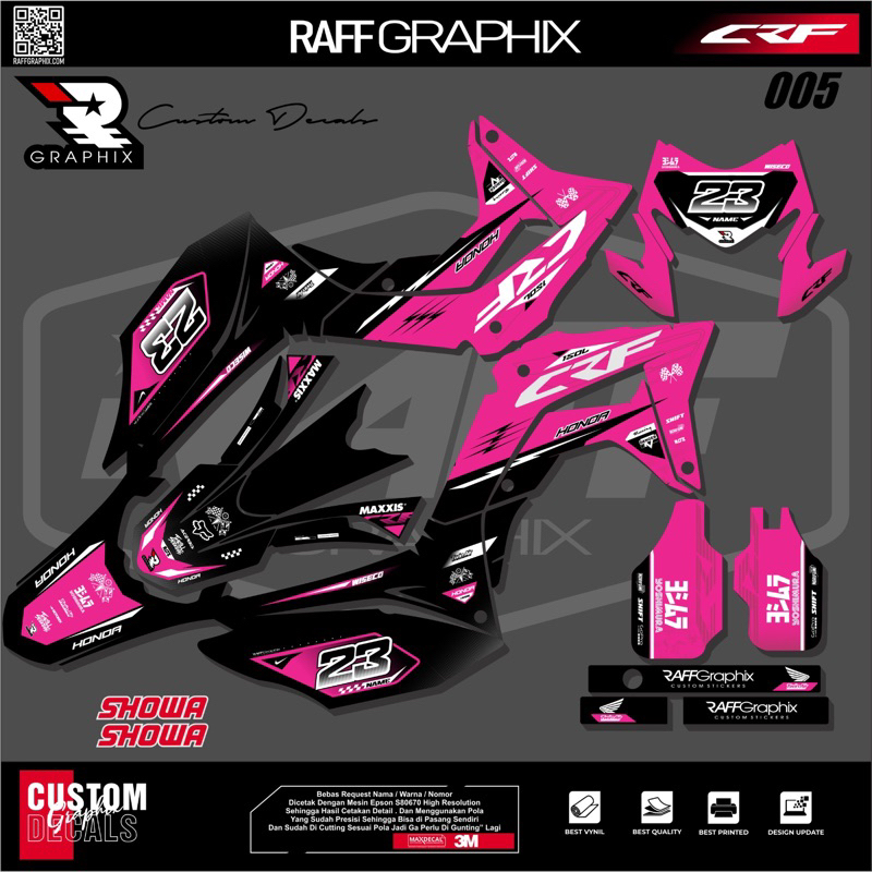 Jual STICKER DECAL CRF 150L - sticker crf full body minimalis - decal ...