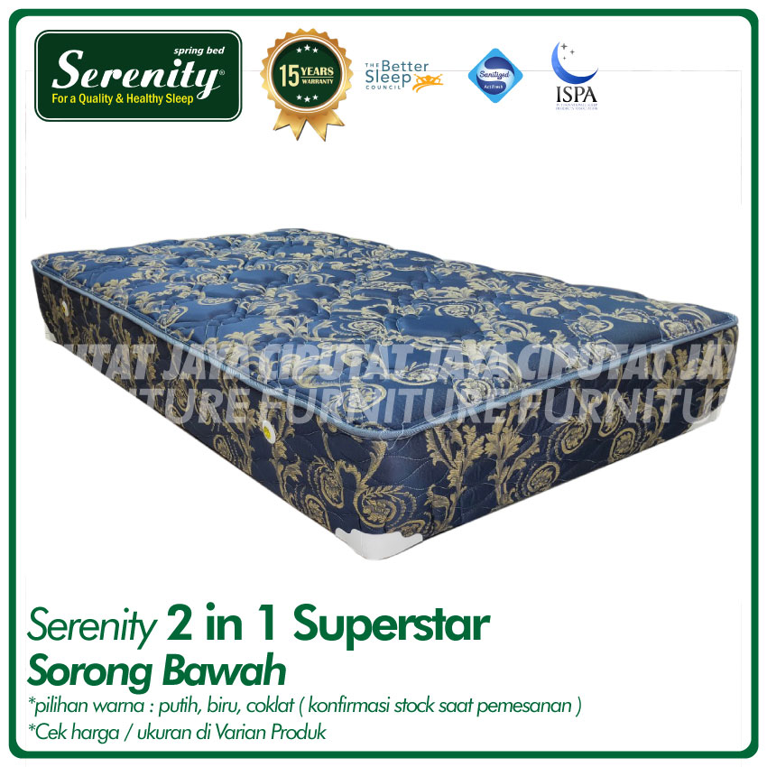 Jual kasur springbed ELITE SERENITY SUPERSTAR 2 IN 1 kasur sorong elite ...