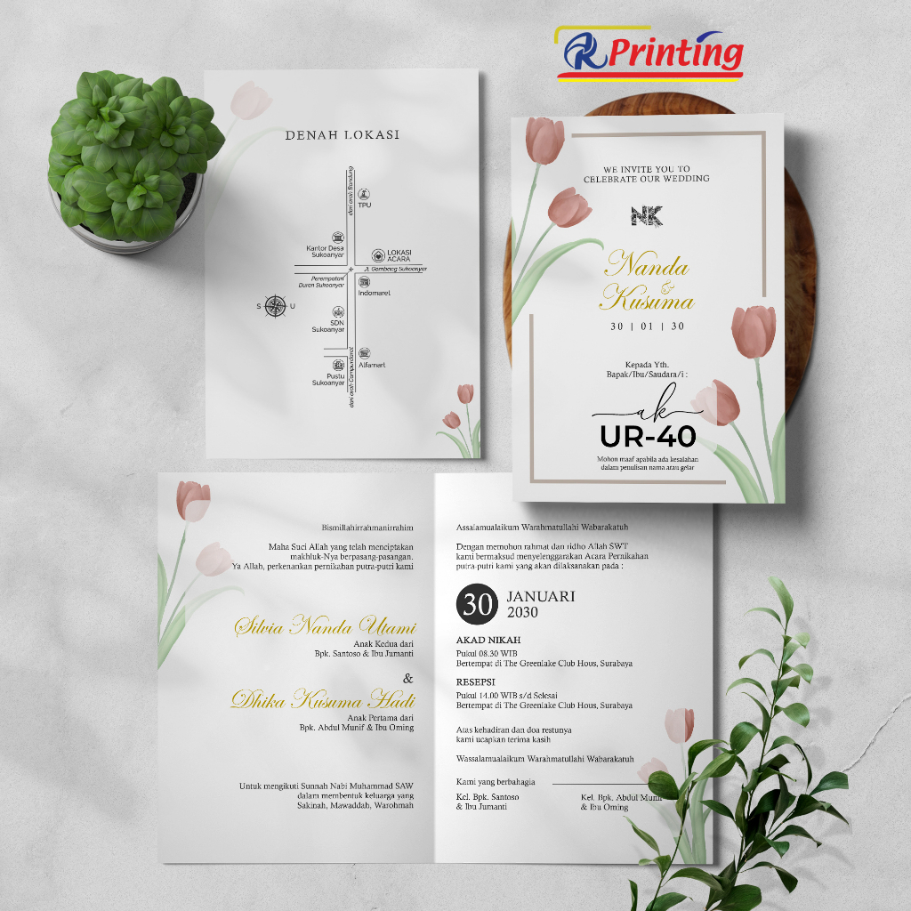 Jual Undangan Pernikahan amplop / Undangan Simpel / Wedding invitation ...