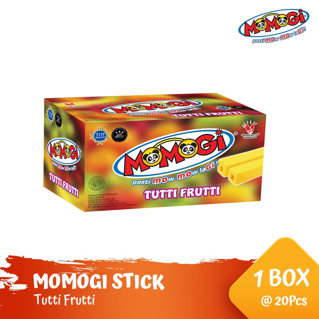 Jual Momogi Stick Tutti Frutti 1 Box isi 20 Pcs x 5gr | Shopee Indonesia