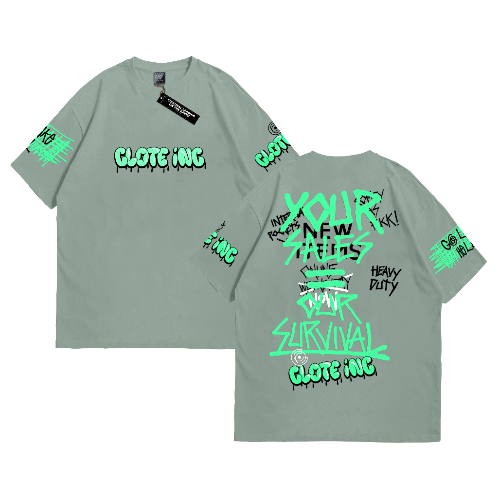 Jual CLOTE - Tshirt Oversize Graphic At Front & Back Your Sales Sage ...