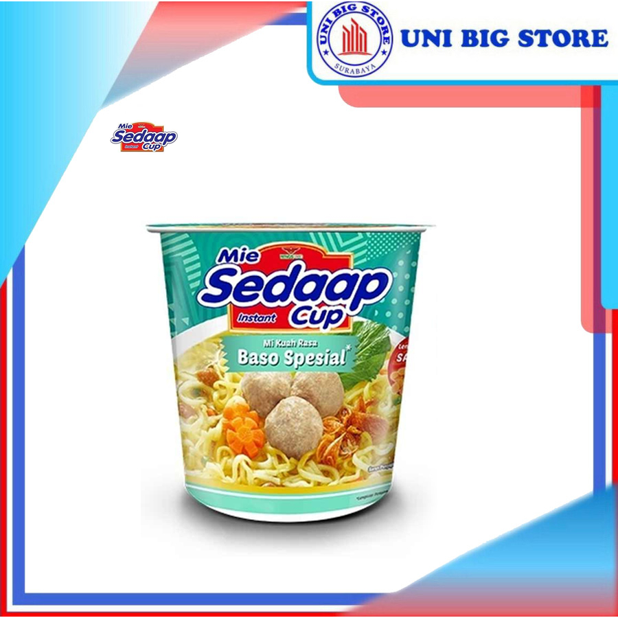 Jual Mie Sedaap SEDAP CUP Mi Kuah Baso Spesial 77 gr Soup Noodles ...