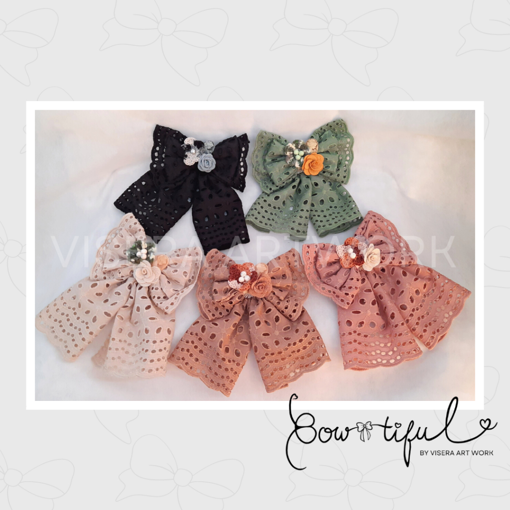 Jual Memoire Cotton Bow Premium Hairpin per 1pc Party Headpiece ...