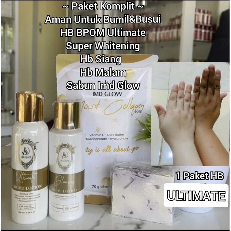 Jual Hb Ultimate Whitening Dosis standar paket komplit (sabun batang ...