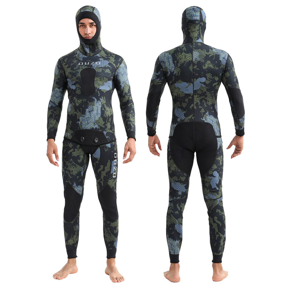 Jual OUZO Men&Women 3MM Neoprene Wetsuit Two-piece Camouflage ...