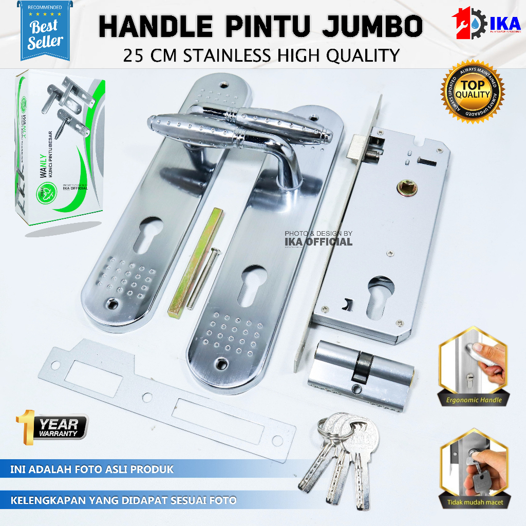 Jual Handle pintu besar kunci pintu besar komplit Kunci Pintu Rumah ...
