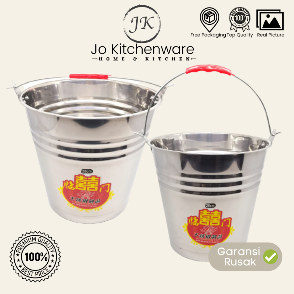Jual Ember timba stainless steel 10liter tebal anti karat P17-10L ...