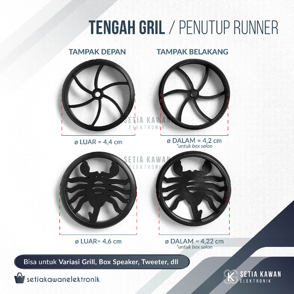 Jual Tengah Ram Grill Speaker / Penutup Runner / Hiasan Pelindung ...